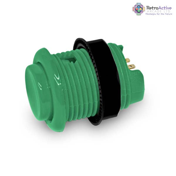 Concave Fusion Arcade Buttons - Green – Retro Active Arcade
