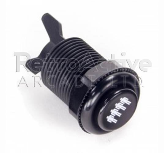 Black Concave Printed Player Buttons – Retro Active Arcade